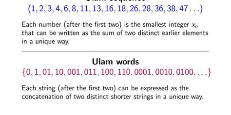 Richard Green On Linkedin Ulam Words And The Ulam Sequence