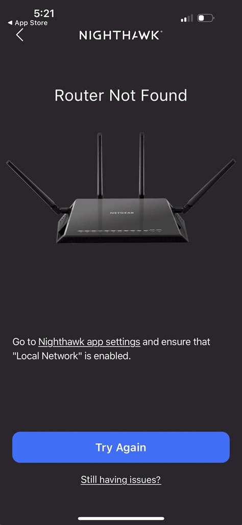 nighthawk setup fails r netgear