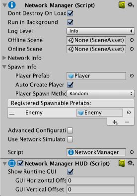 Unity Manual Using The Network Manager