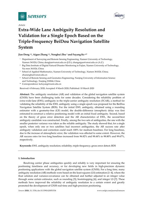 Pdf Extra Wide Lane Ambiguity Resolution And Validation For A Single