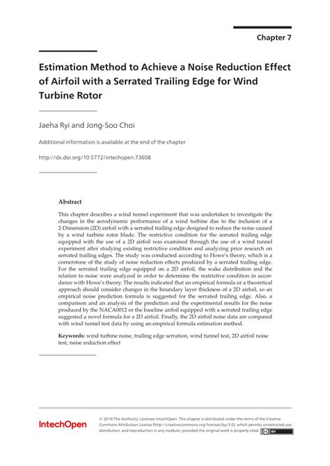 PDF Estimation Method To Achieve A Noise Reduction Effect Of Airfoil With A Serrated Trailing