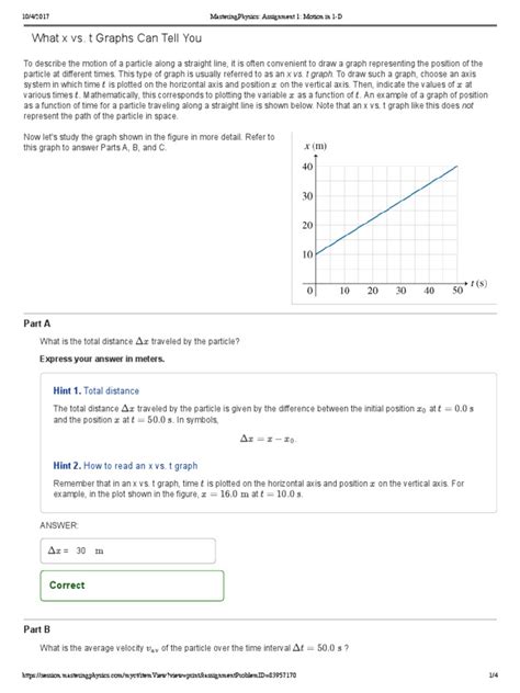 masteringphysics assignment 11 motion in 1 d pdf velocity