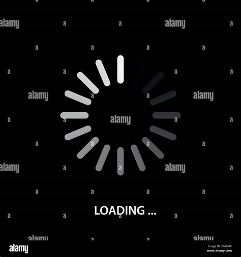 A Circular Loading Icon With Gradient Bars On A Black Background