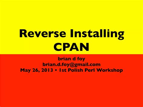Reverse Installing Cpan Ppt