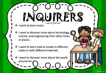 IB PYP Learner Profile And ALT Posters STEAM STEM By Lyrical Liz