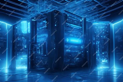 Premium Photo Information Flow Big Data Supercomputer Visualization