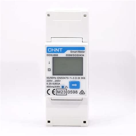 Buy Chint Ddsu666 Large Lcd Ac Meter Din Rail 5 80 A Single Phase For