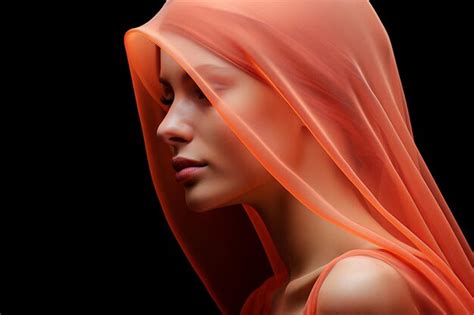 Premium Photo Portrait Of A Woman With A Veil In The Style Of Deconstructivism A Very Tender