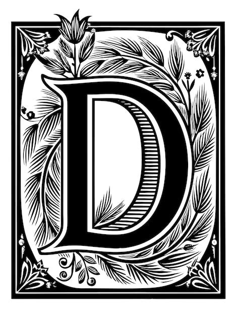 A Black And White Logo For The Letter D Premium AI Generated Vector