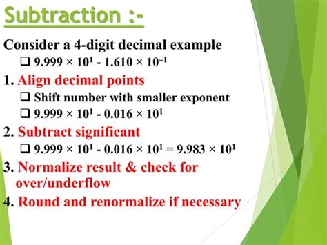Cbnst Ppt Floating Point Arithmeticnormalization Ppt Free Download