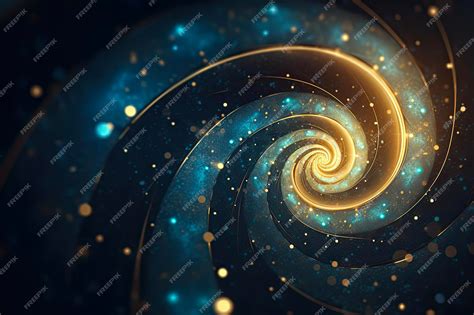 Premium Photo | Golden Spiral in Abstract Space Background Astrology and Astronomy Illustration ...
