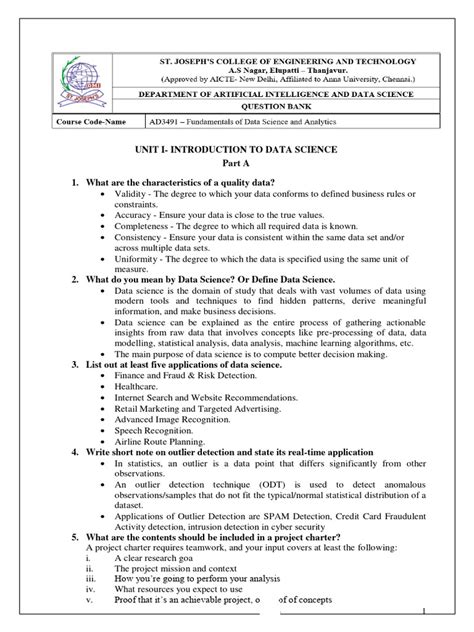 Ad3491 Unit 1 Introduction To Data Science Important Questions 2 Marks With Answer 3 8