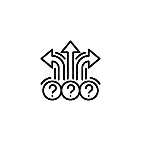 Decision Making Line Icon Universal Creative Premium Symbol Vector