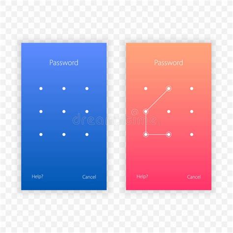 Passcode Lock Interface For Lock Screen Login Or Enter Password Pages