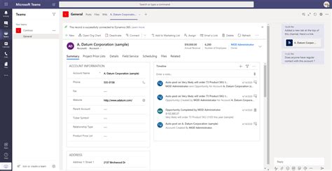 integration between dynamics 365 and microsoft teams dynamics chronicles