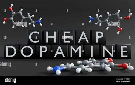 A 3d Model Of A Dopamine Molecule With The Text Cheap Dopamine As A