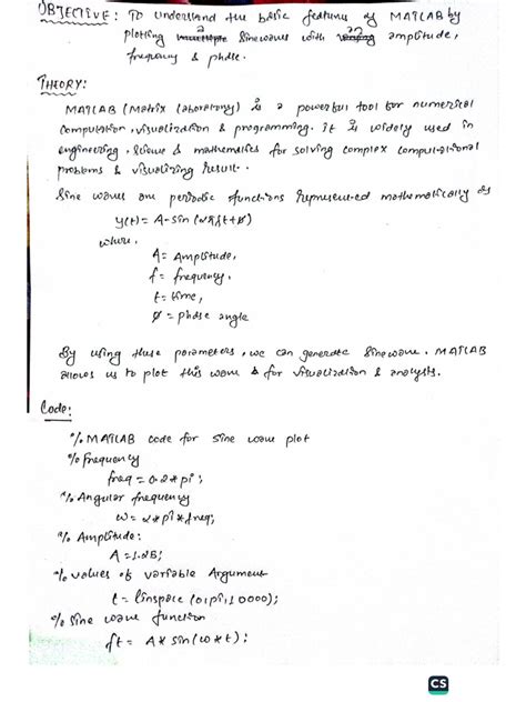 Sinewave Using Matlab Pdf
