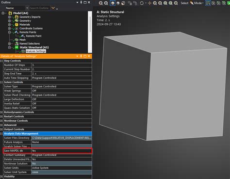 Relative Displacement Using Pymapdl And Pydpf Core Edrmedeso Support