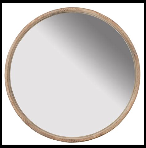 Mercer41 Hanafee Solid Wood Round Mirror Wayfair