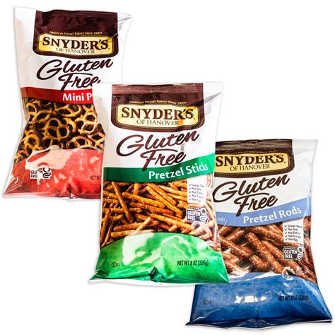 Snyders Gluten Free Pretzels Variety Pack Rods Mini Pretzel Sticks Delicious And