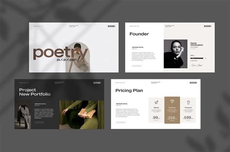 Poetry Portfolio Keynote Template Incl Portfolio And Designer Envato
