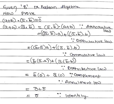 Answered Assume That B Is A Boolean Algebra With Operations And Prove The Following