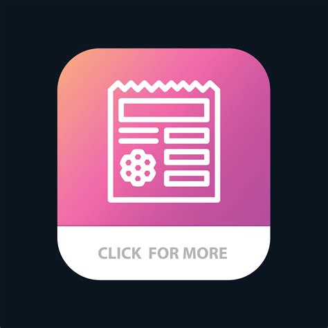 Basic Ui Manu Document Mobile App Button Android And Ios Line Version
