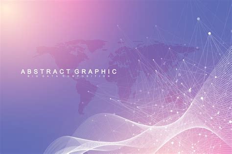 Premium Vector Big Data Visualization Geometric Abstract Background Visual Information