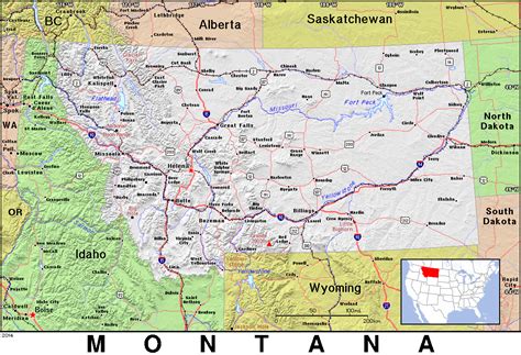 Mt · Montana · Public Domain Maps By Pat The Free Open Source