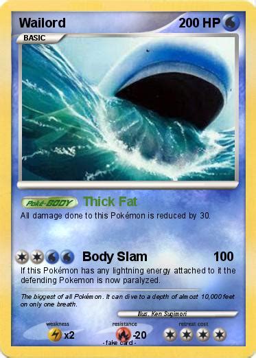 Pokémon Wailord 773 773 Thick Fat My Pokemon Card