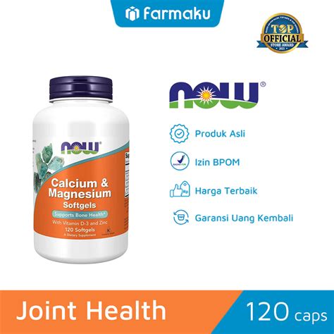Now Calcium And Magnesium D 3 And Zinc 120 Softgels Farmaku