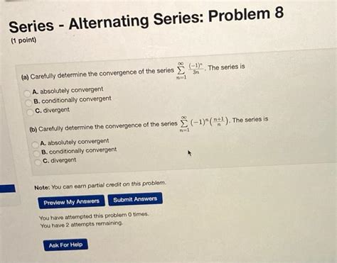 solved series alternating series problem 8 1 point a