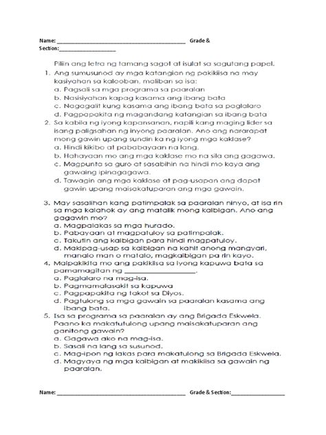 Esp Activity Sheets Pdf