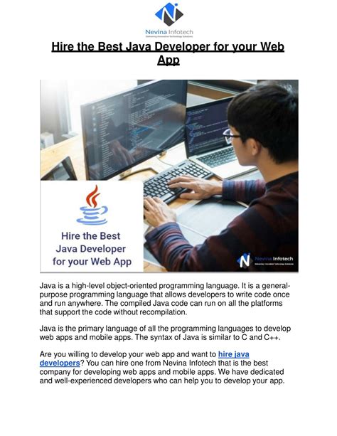 Ppt Hire The Best Java Developer For Your Web App Powerpoint