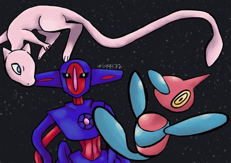 Deoxys Mew And Porygon Z By In0corruption0 On Deviantart