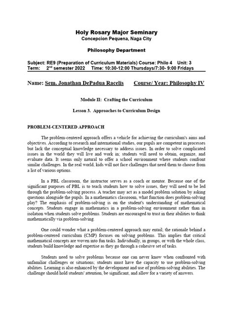 Output 6 Lesson 3 Pick 1 Among The 3 Approaches And Enrichment Pdf