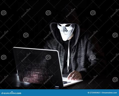 Anonymous Hacker With Gray Hoodie Concept Of Gray Hat Hacking Cybersecurity Cybercrime