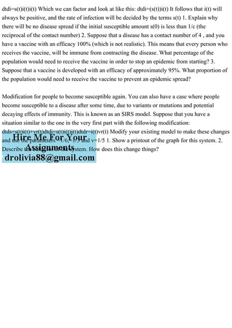 This Project Will Investigate The Sir Model And Use Numeric Methods T Pdf