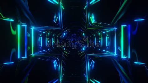 Disco Strobe Lights In Neon Light Up The Vj Loop Stock Footage Video