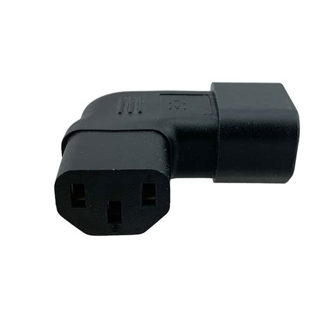 Left Angle Iec C13 To Iec C14 Plug Adapter Signal Power