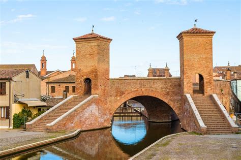 Comacchio Italy The Famous Trepponti Bridge Historical Symbol Of