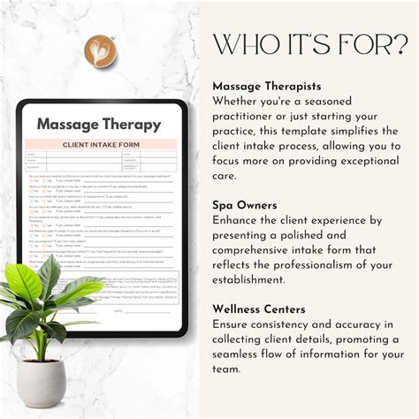 Client Intake Form Massage Therapy Intake Form Esthetician Massage