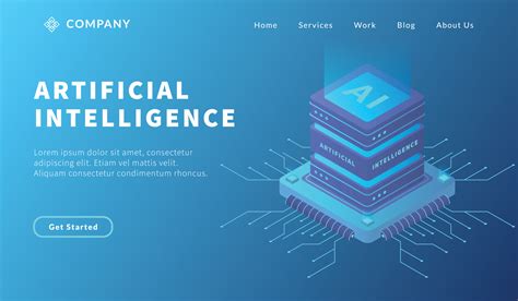 Artificial Intelligence Database With Computer Database System For Website Template Or Landing