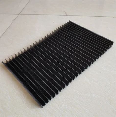 black nylon flat shape bellow cover for industrial size 250 600 mm