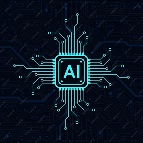Premium Vector Artificial Intelligence Circuit Line Style Machine