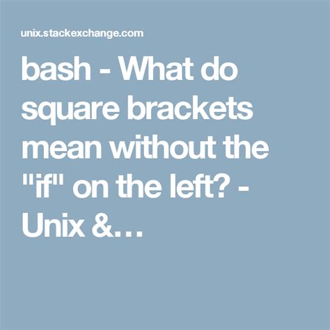 What Do Brackets Do In Bash At Antonio Fore Blog