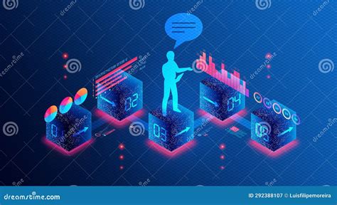 Data Storytelling Concept 3d Illustration Stock Illustration Illustration Of Metrics