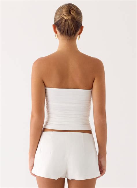 Doja Strapless Top White Peppermayo Uk