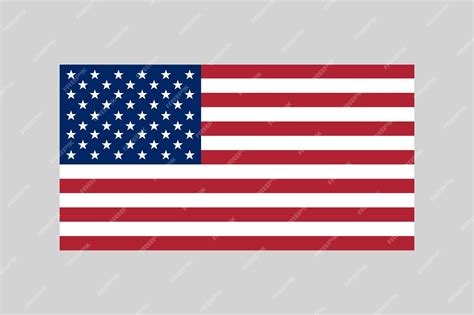 Premium Vector Flag Of Usa American Flag In 1019 Proportion Simple