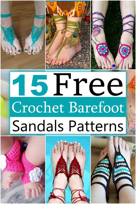 15 Crochet Barefoot Sandals Patterns All Crochet Pattern